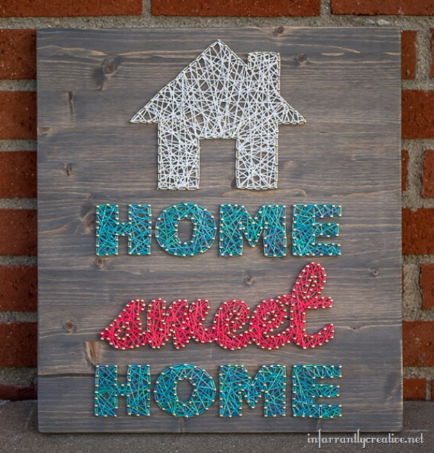 12 Adorable String Art Craft Projects - My List of Lists