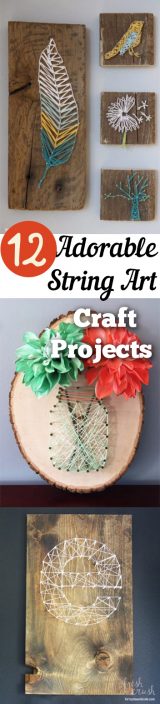 12 Adorable String Art Craft Projects - My List of Lists