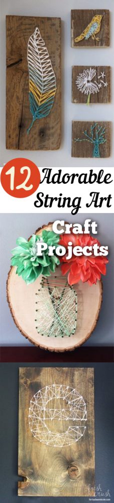12 Adorable String Art Craft Projects - My List of Lists