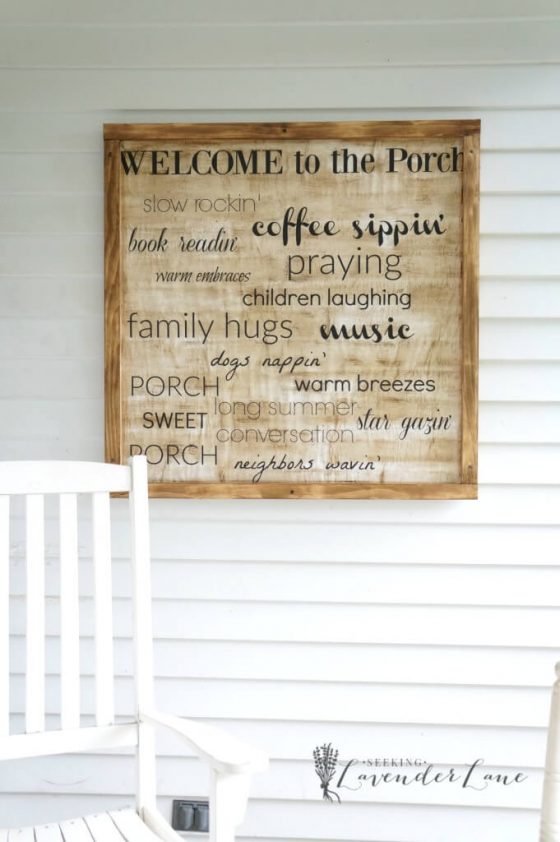 Easy DIY Porch Signs - My List of Lists