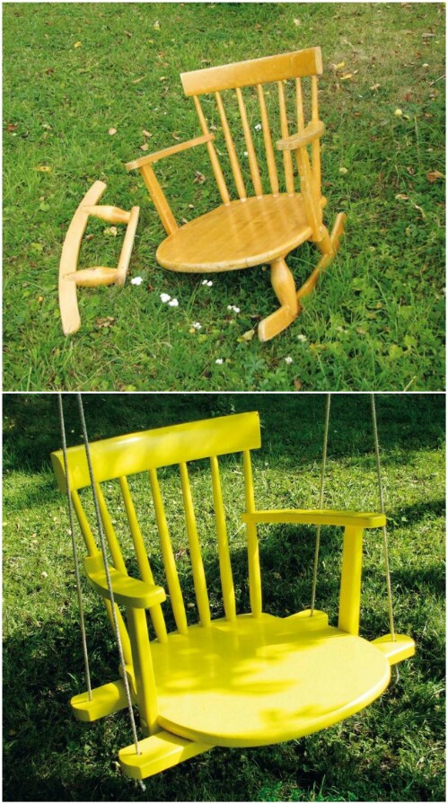 10 Inventive Ways to Repurpose Broken Chairs - My List of Lists