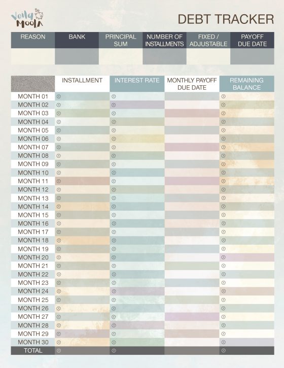 10 CHEAP Finance Printables - My List of Lists