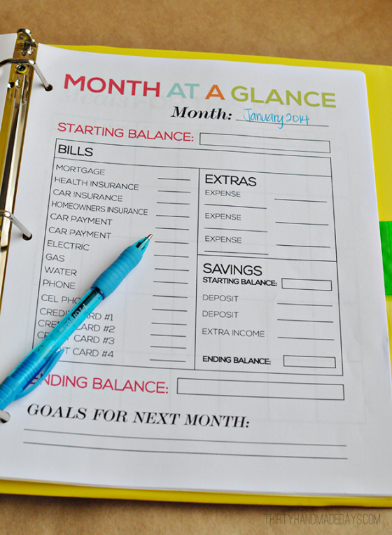 10 CHEAP Finance Printables - My List of Lists