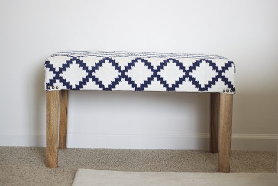 How to Reupholster A Bench Seat - My List of Lists