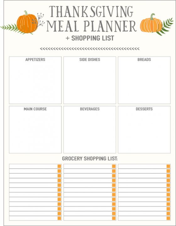 The Ultimate Thanksgiving Shopping List - My List of Lists